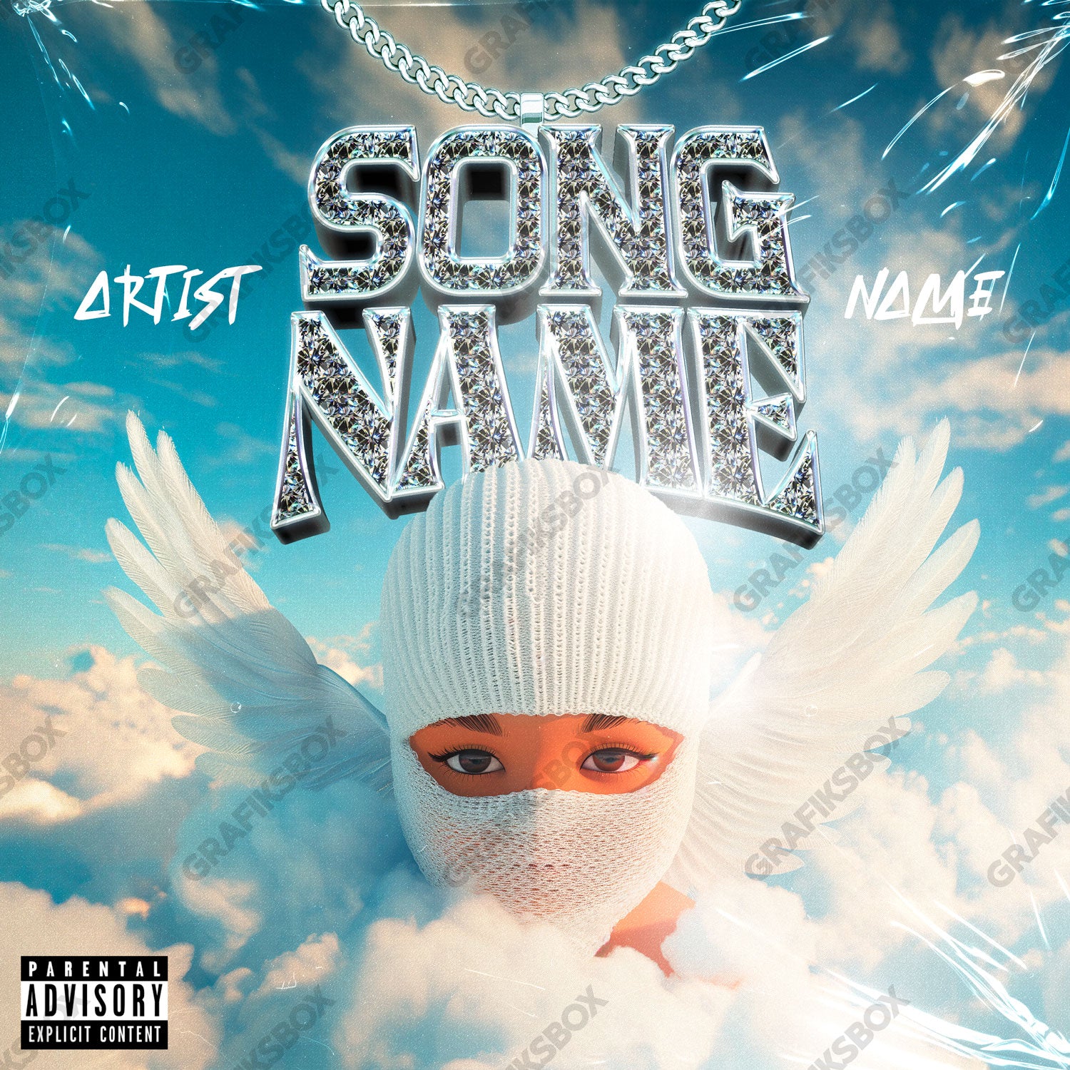 Angel Mask Cover Art - Grafiksbox Premade Covers