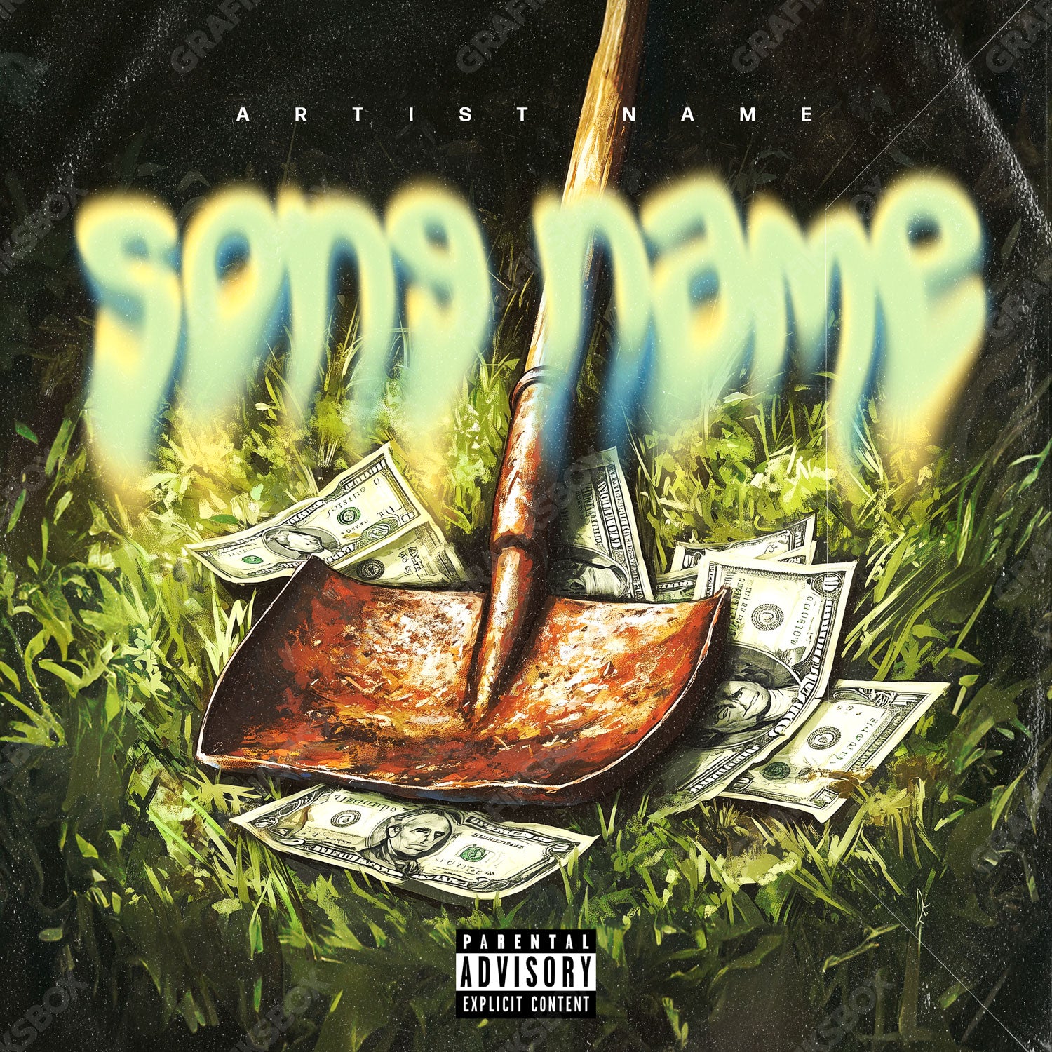 Bury Money Cover Art - Grafiksbox Premade Covers