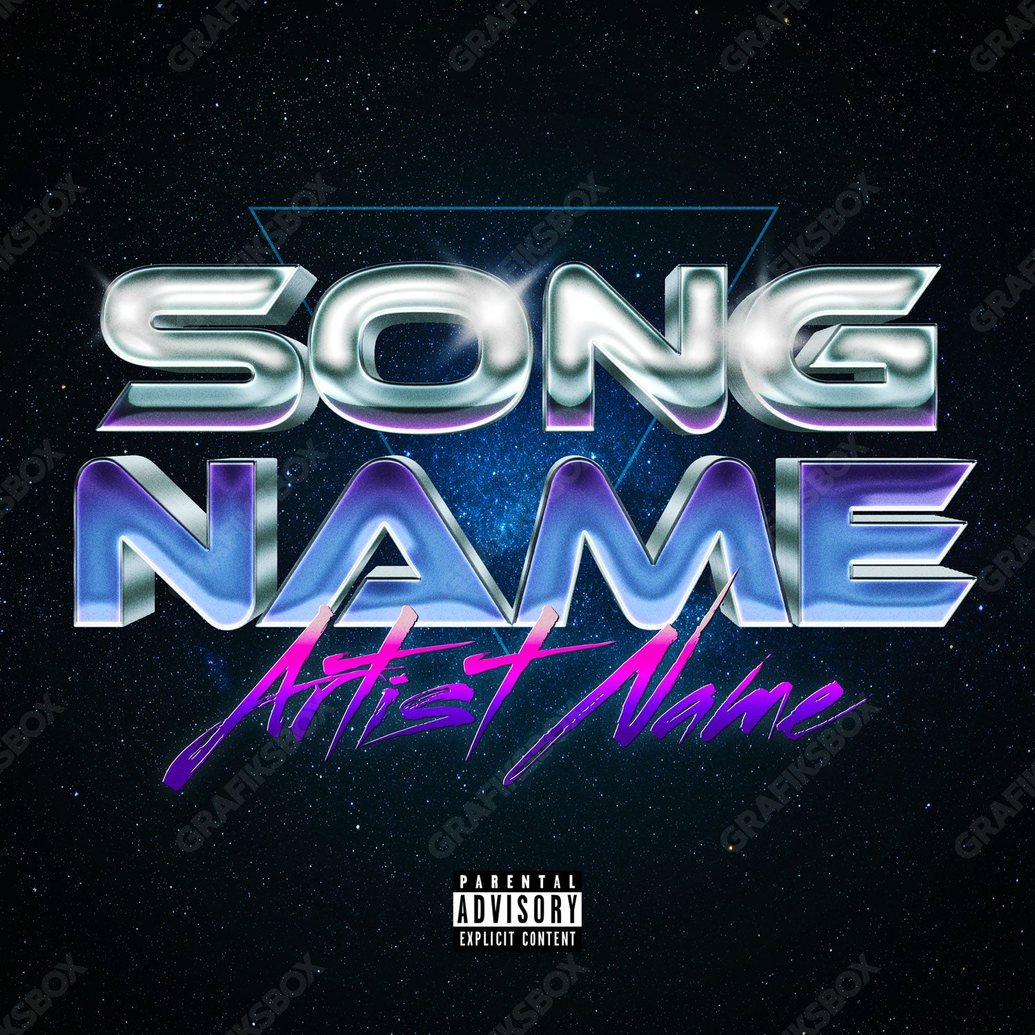 Galaxy Retro Cover Art - Grafiksbox Premade Covers