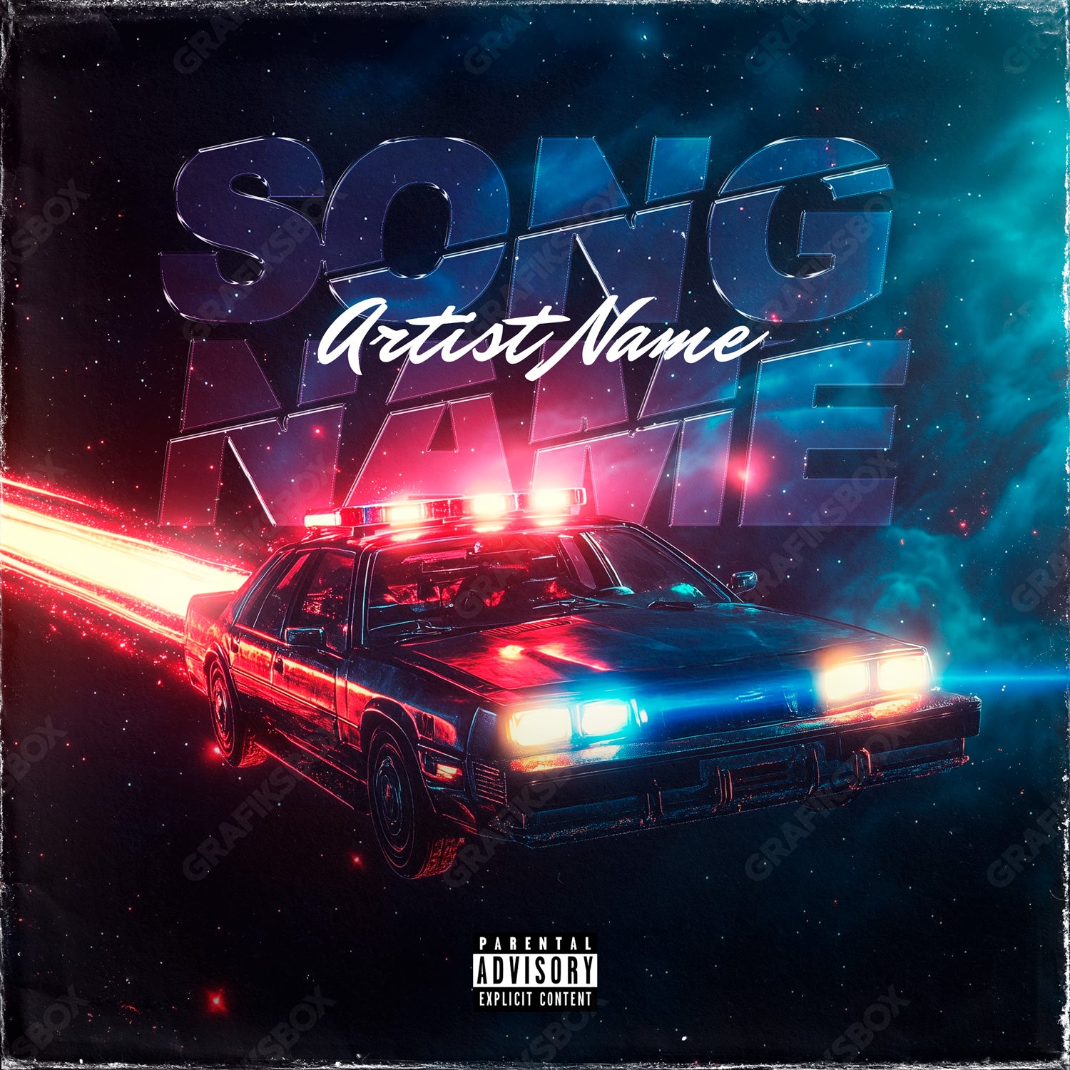 Police Space Cover Art - Grafiksbox Premade Covers