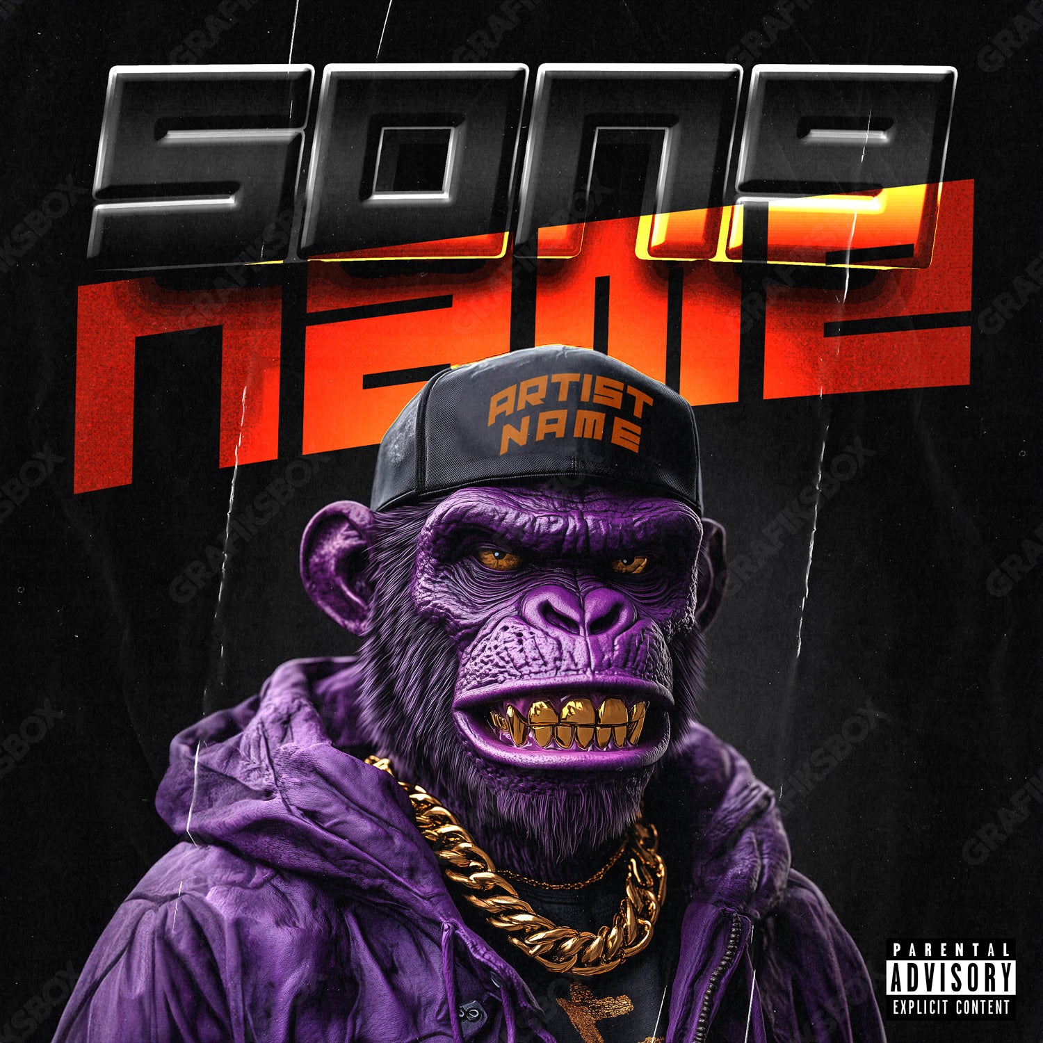 Purple Gorilla Cover Art - Grafiksbox Premade Covers