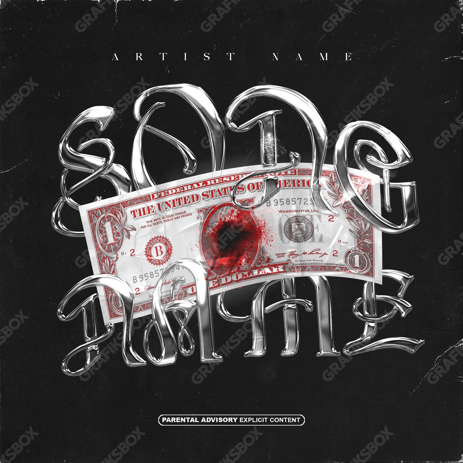 Red Headshot Cover Art - Grafiksbox Premade Covers