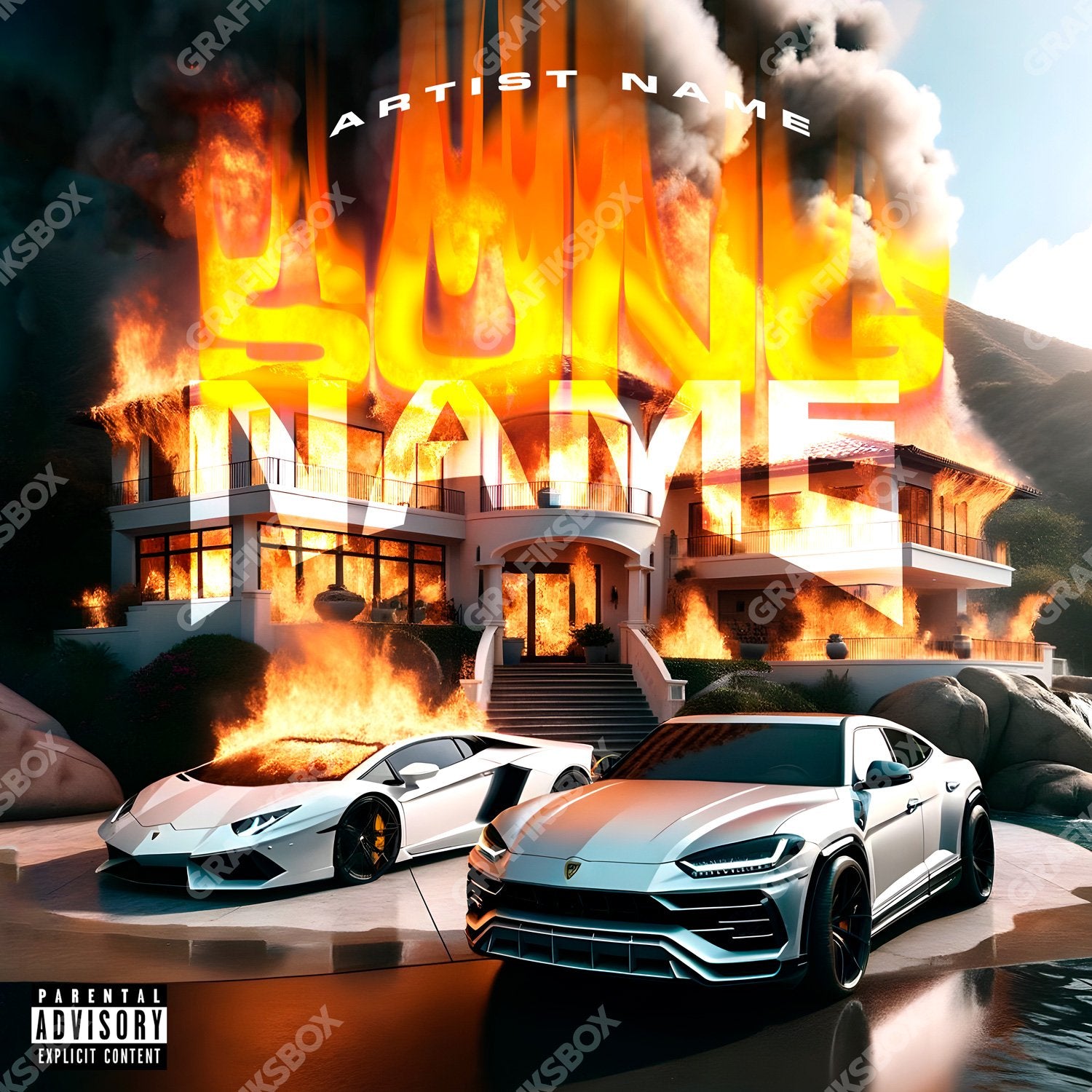 Burn Rich Cover Art - Grafiksbox Premade Covers