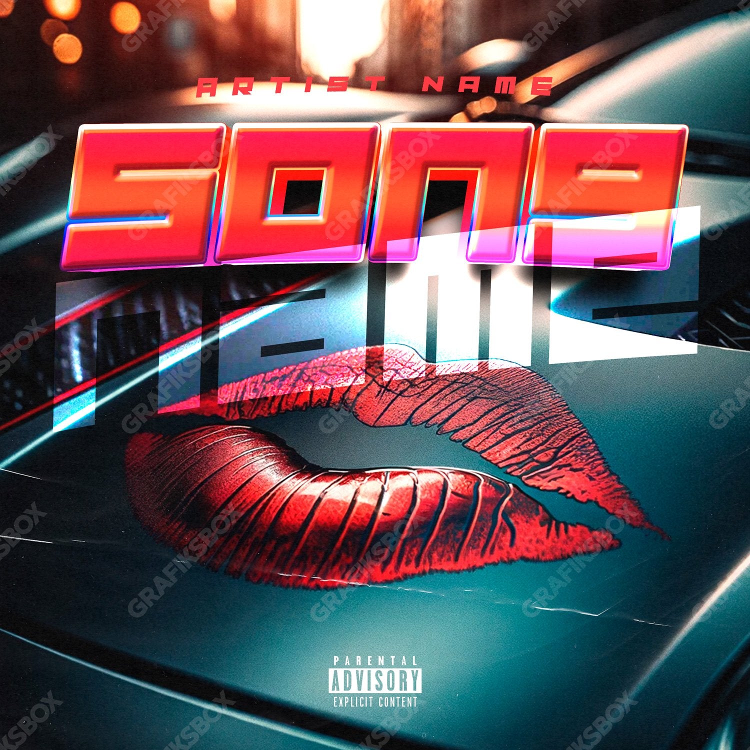 Kiss Car Cover Art - Grafiksbox Premade Covers