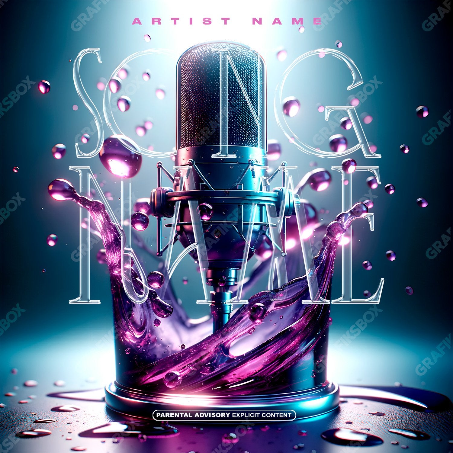 Purple Song Cover Art - Grafiksbox Premade Covers