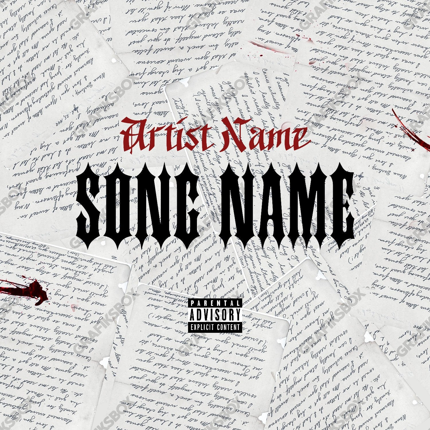 Sad Lyric Cover Art - Grafiksbox Premade Covers