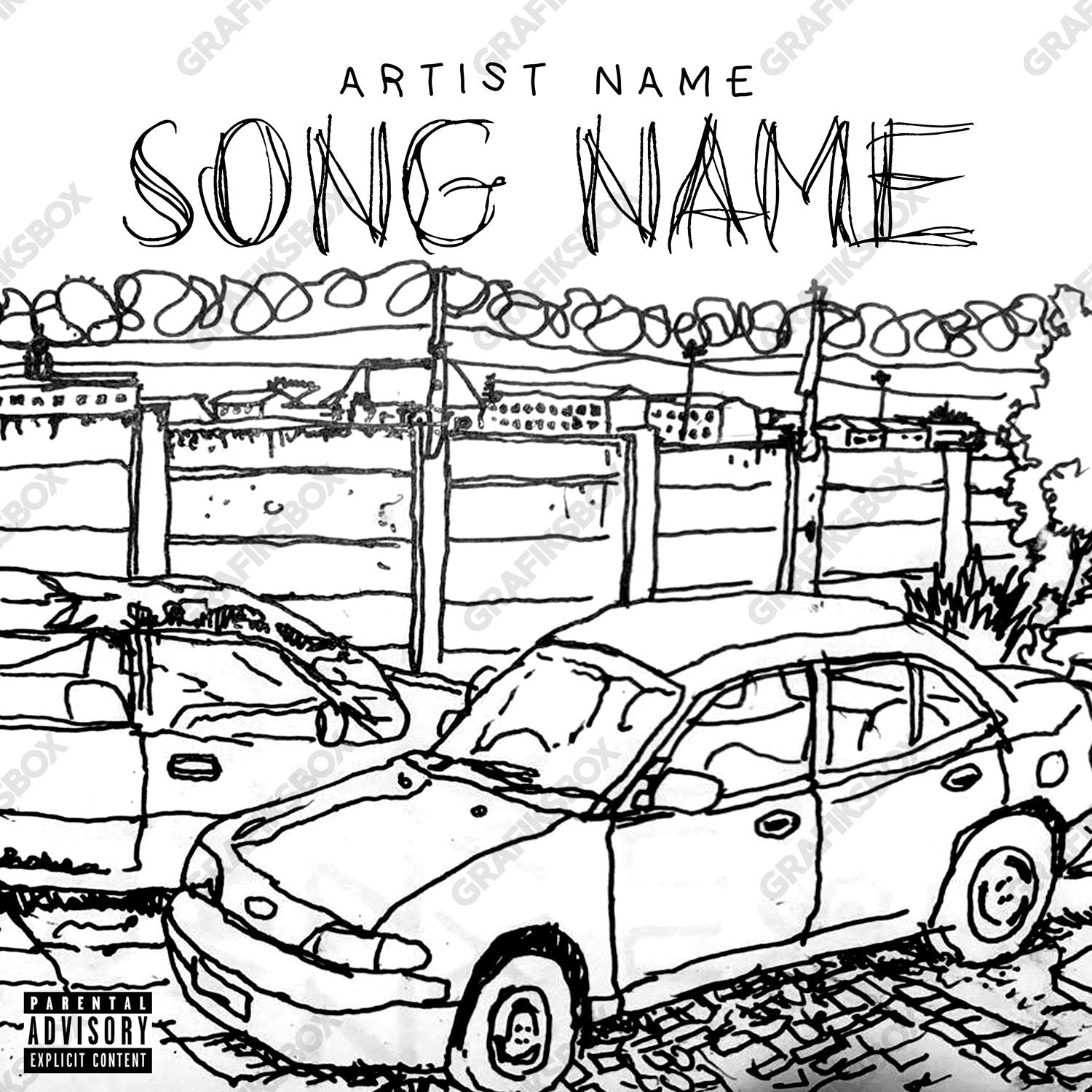 Street Draw Cover Art - Grafiksbox Premade Covers